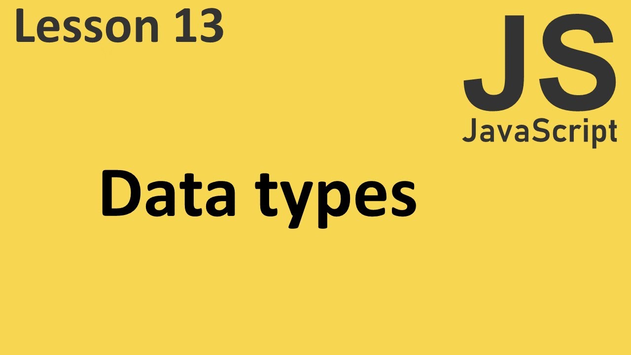 Javascript Data Types Youtube