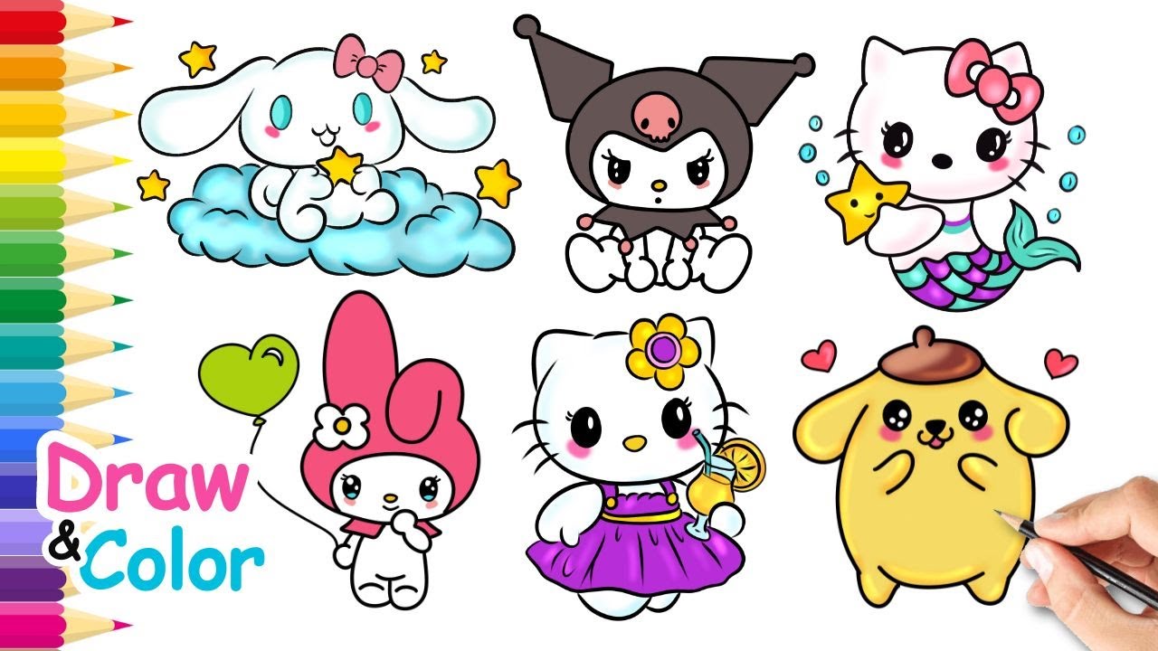Hello Kitty Characters How To Draw