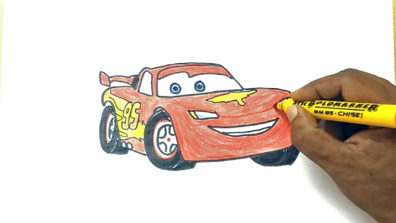How To Draw Lightning Mcqueen Step By Step Racing Car 48 Off