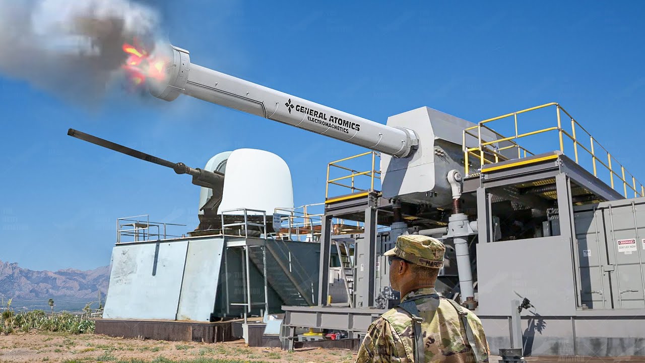 Us Navy Testing Monstrously Powerful 500 Million Railgun Youtube
