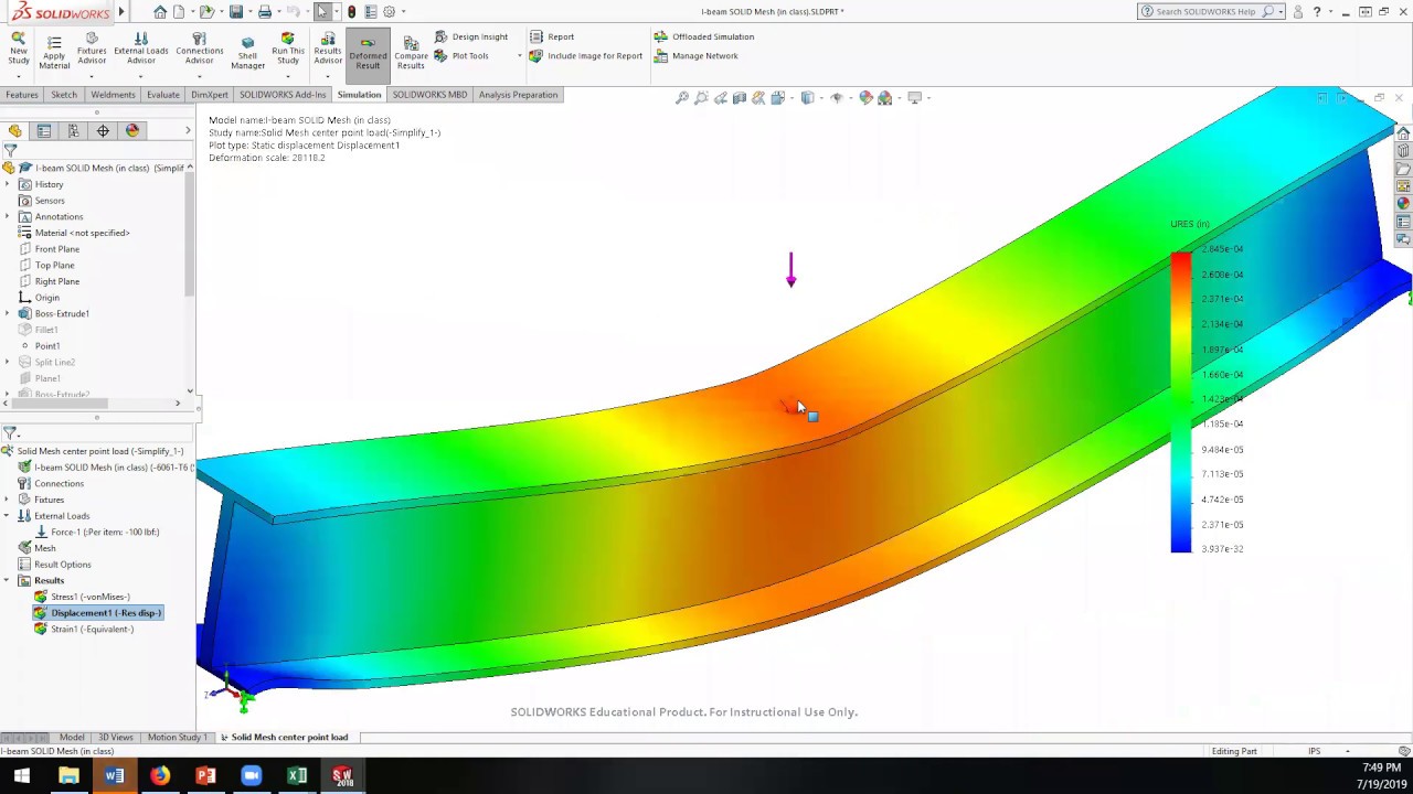 Fea Solidworks Examples Youtube