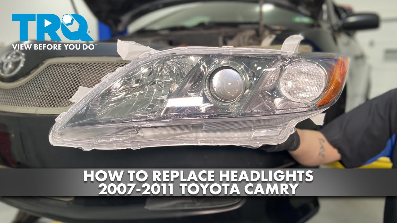How To Replace Headlights 2007 2011 Toyota Camry Youtube