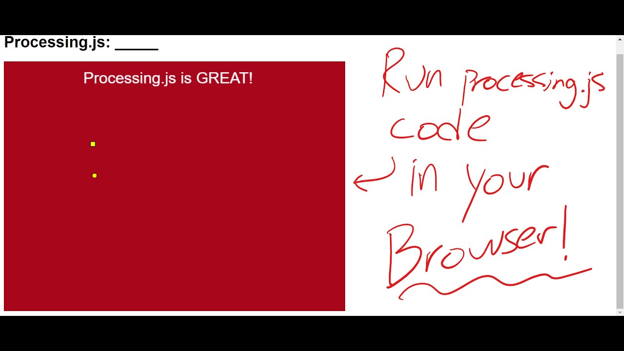 How To Run Processing Js Code In Your Browser Youtube