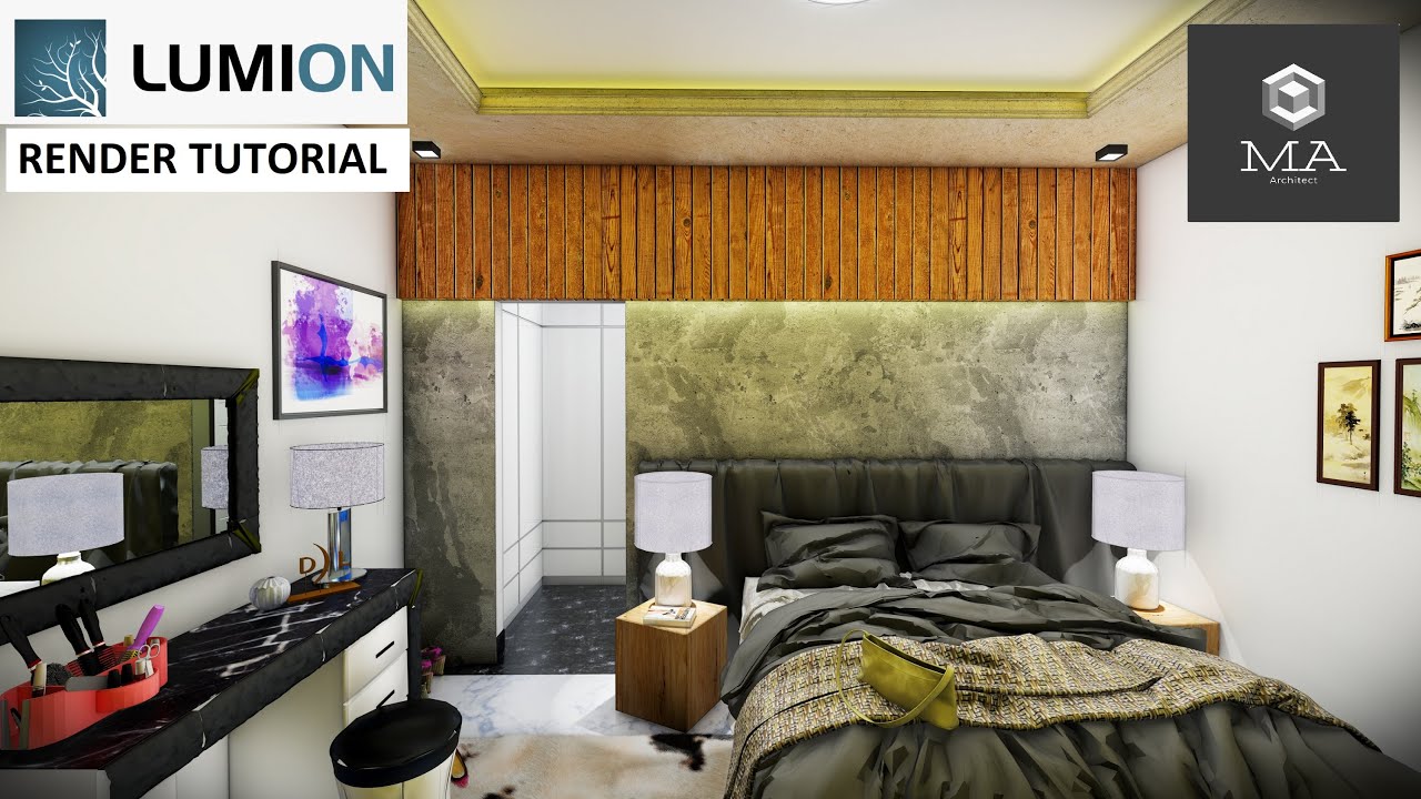 Lumion 10 Realistic Render Tutorial 21 Modern Bed Room Youtube