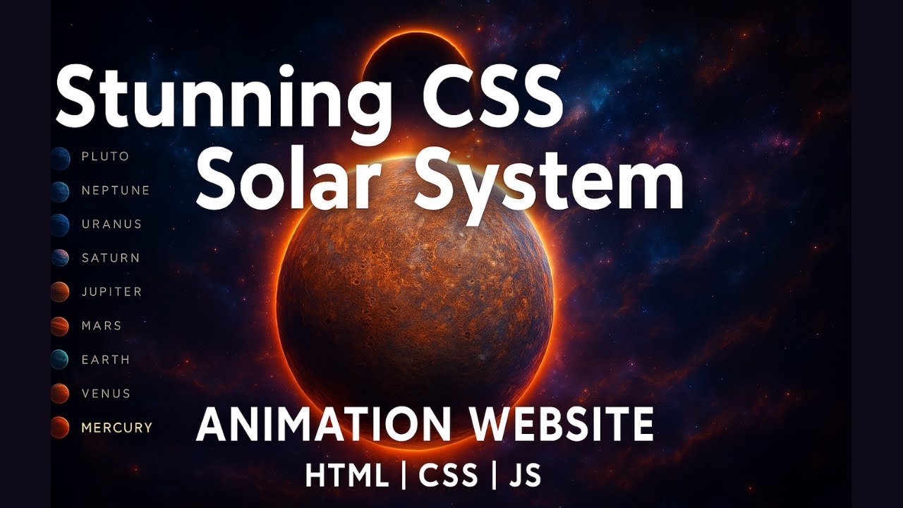 рџ ґ Create A Stunning Animated Solar System Website With Html Css