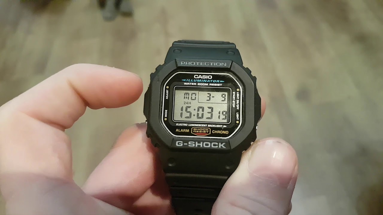 Casio G Shock Dw5600 Recessed Adjust Button Modified Youtube