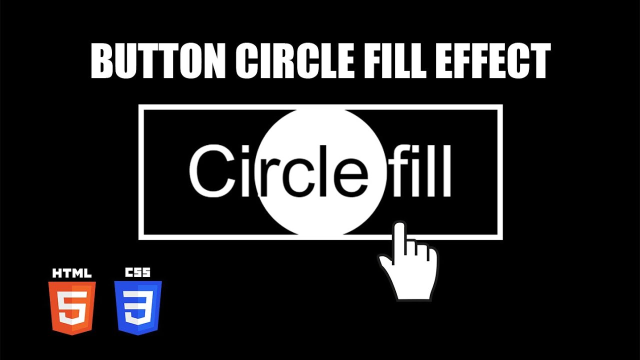 Button Circle Fill Hover Effect Html Css Tutorial Youtube
