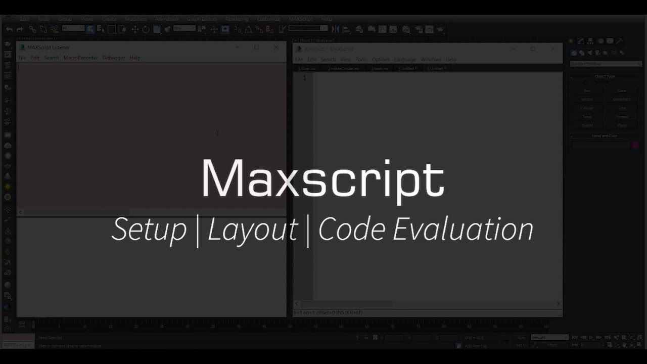 Maxscript Setup Layout Code Youtube