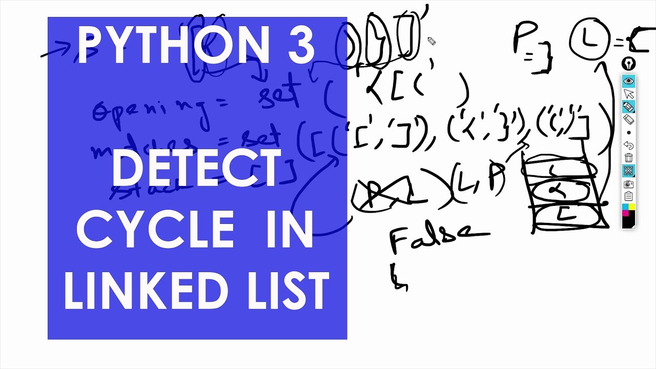 Linked List Cycle Detection Python 3 Youtube