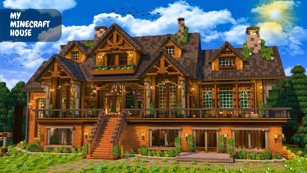 Minecraft Mansion Tutorial Minecraft Modern Mega Mansion Tutorial Pt