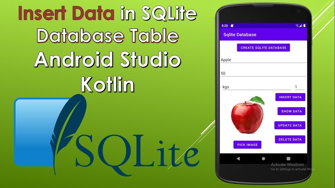 How To Insert Data In Android Sqlite Database Table Android Sqlite