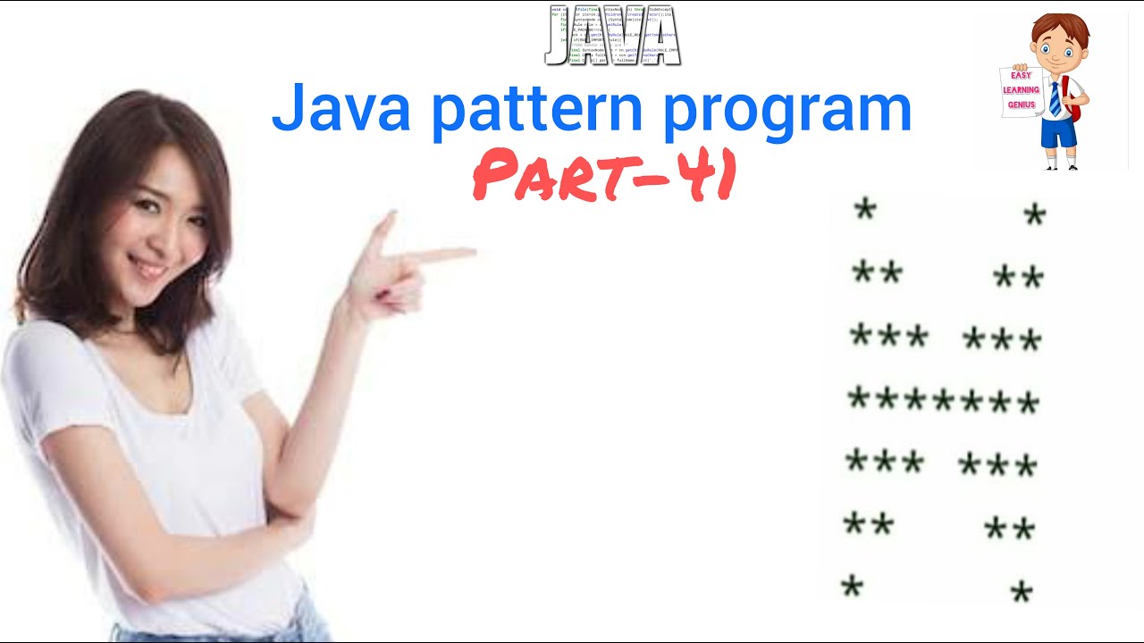 Java Pattern Program Part 41 Easy Learning Genius Youtube