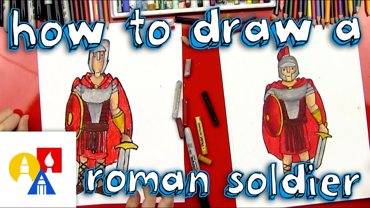 How To Draw A Roman Soldier Youtube
