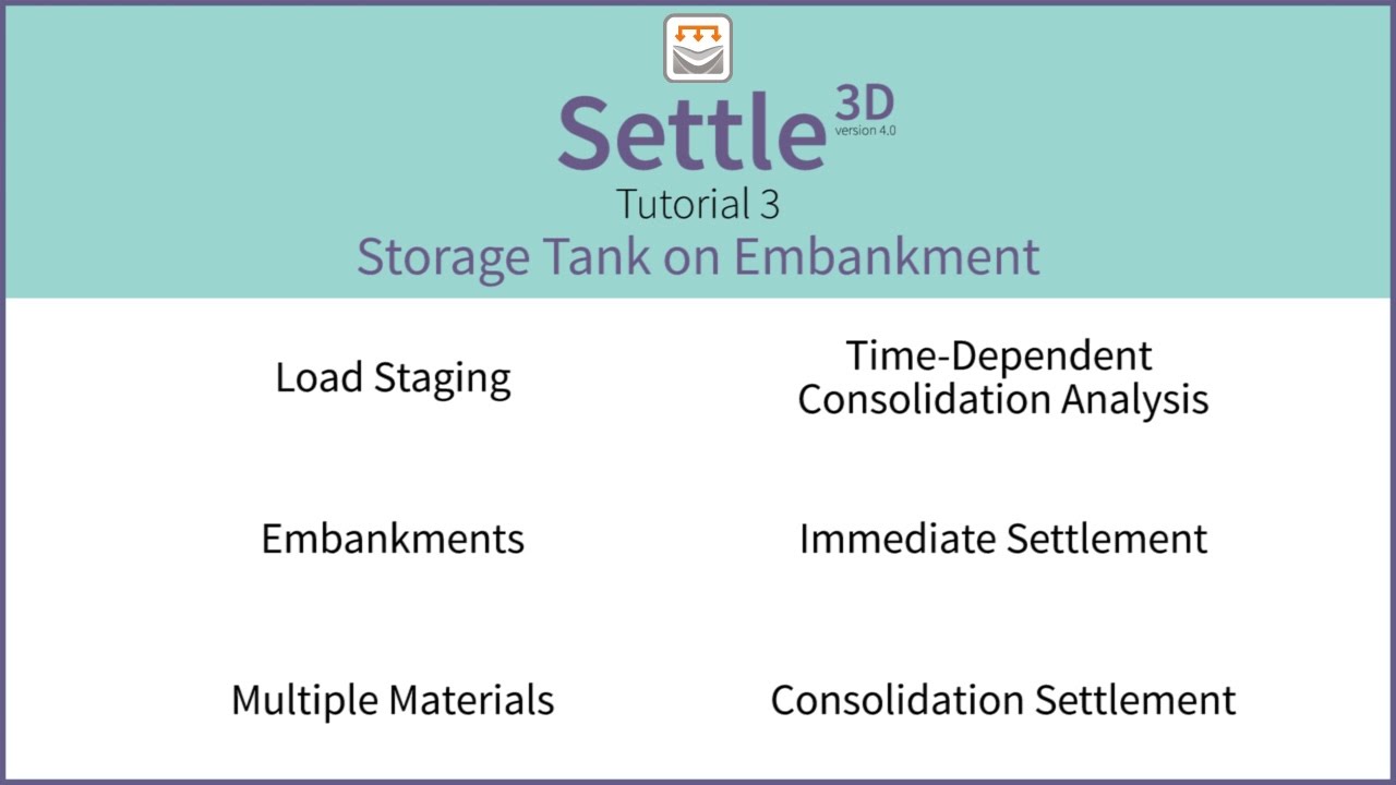 Settle3d Tutorial 3 Storage Tank On Embankment Youtube