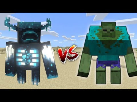 Minecraft Warden Vs Mutant Zombie Youtube