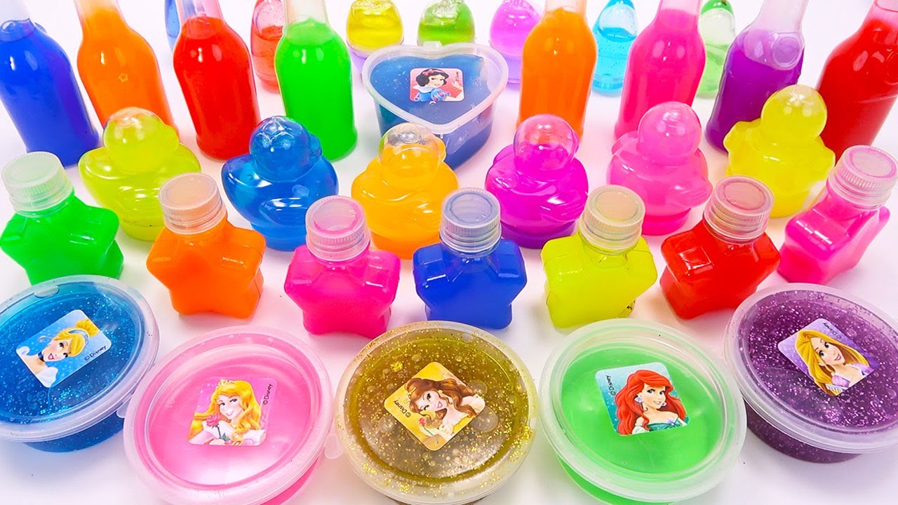 Learn Colors With Rainbow Slime For Kids Satisfying Slime Videos