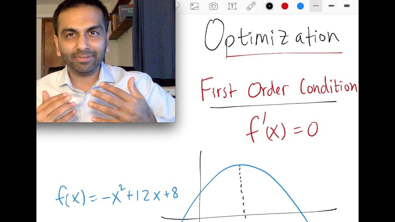 Optimization First Second Order Condition Youtube