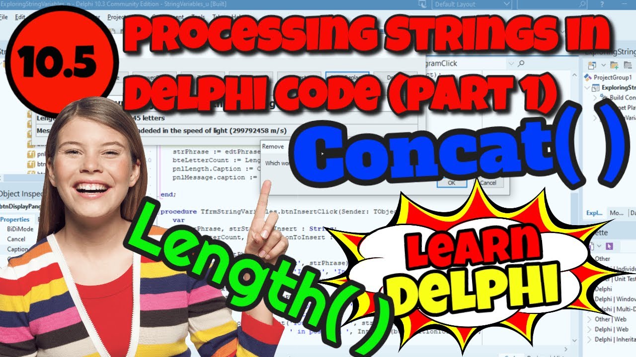 Learn Delphi Programming Unit 10 5 Exploring String Variables