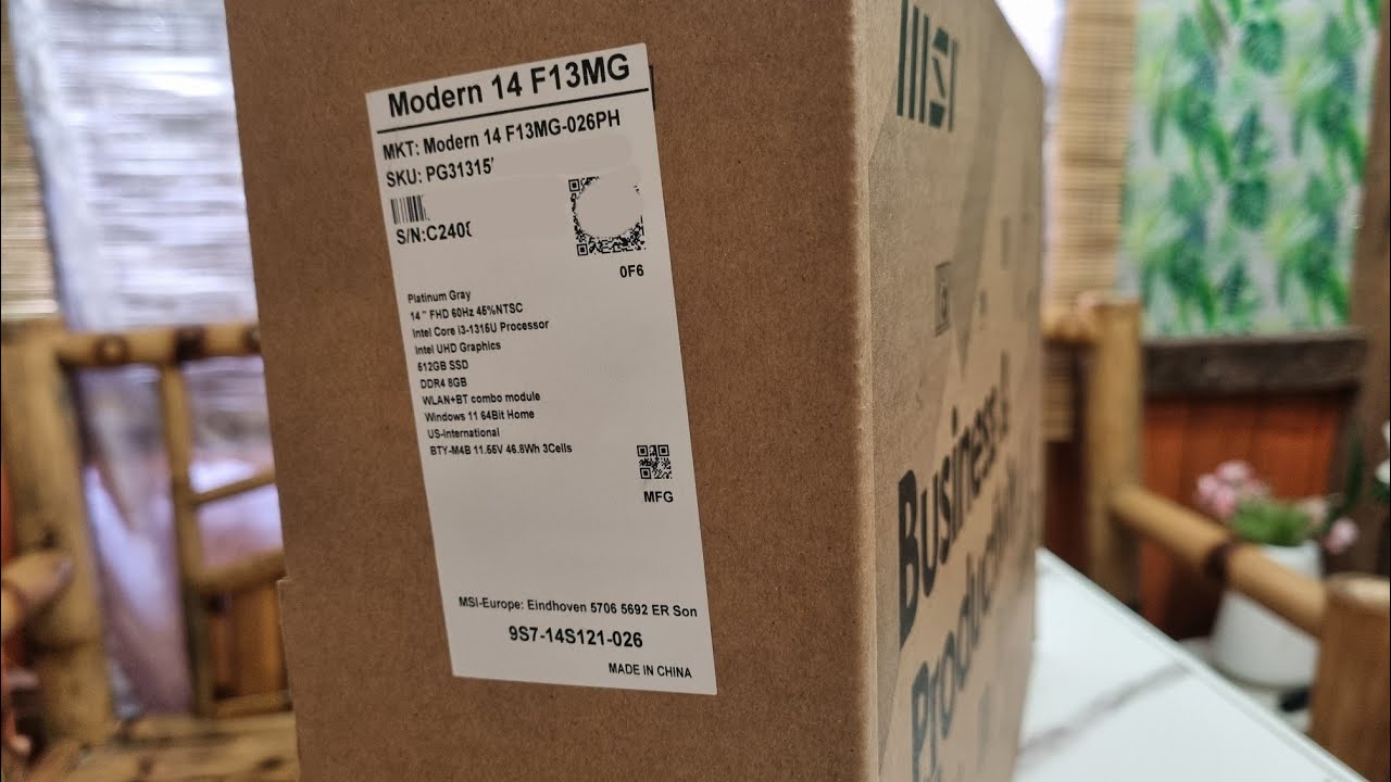 Msi Modern 14 F Series F13m Core I3 13th Gen Laptop F13mg 026ph Youtube