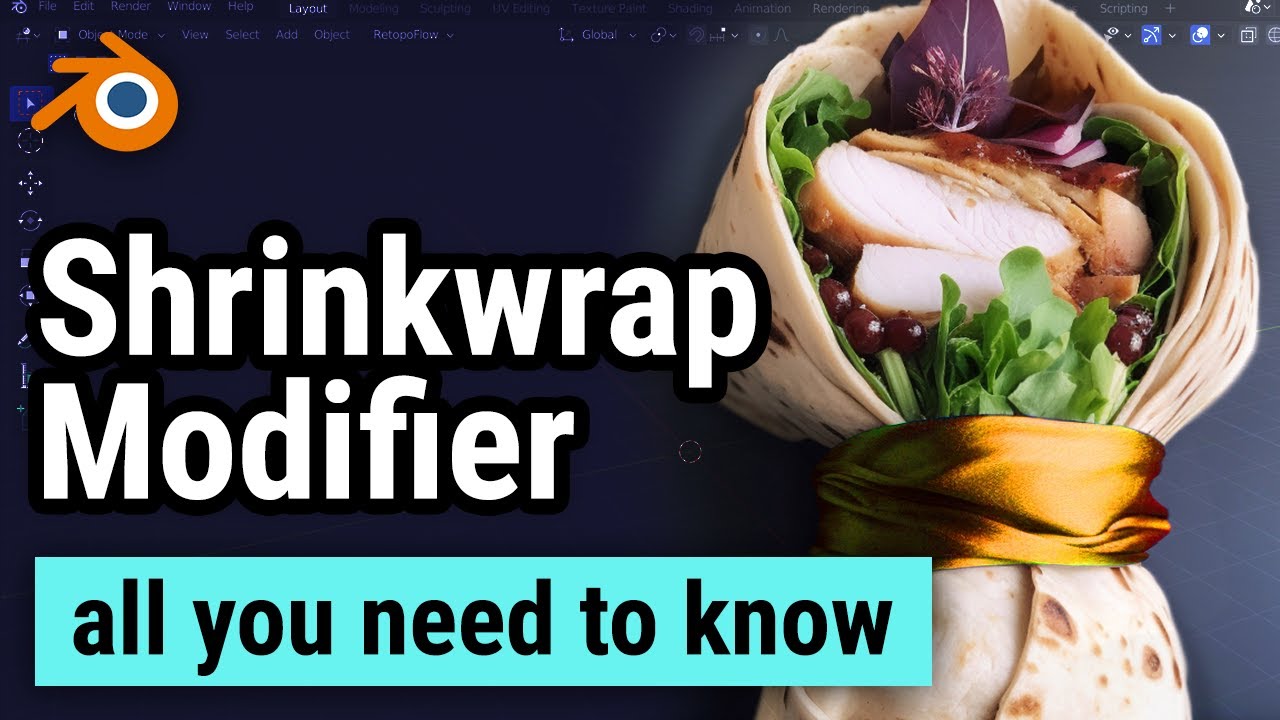 Shrinkwrap Modifier Blender Tutorial For Beginners Basics Youtube
