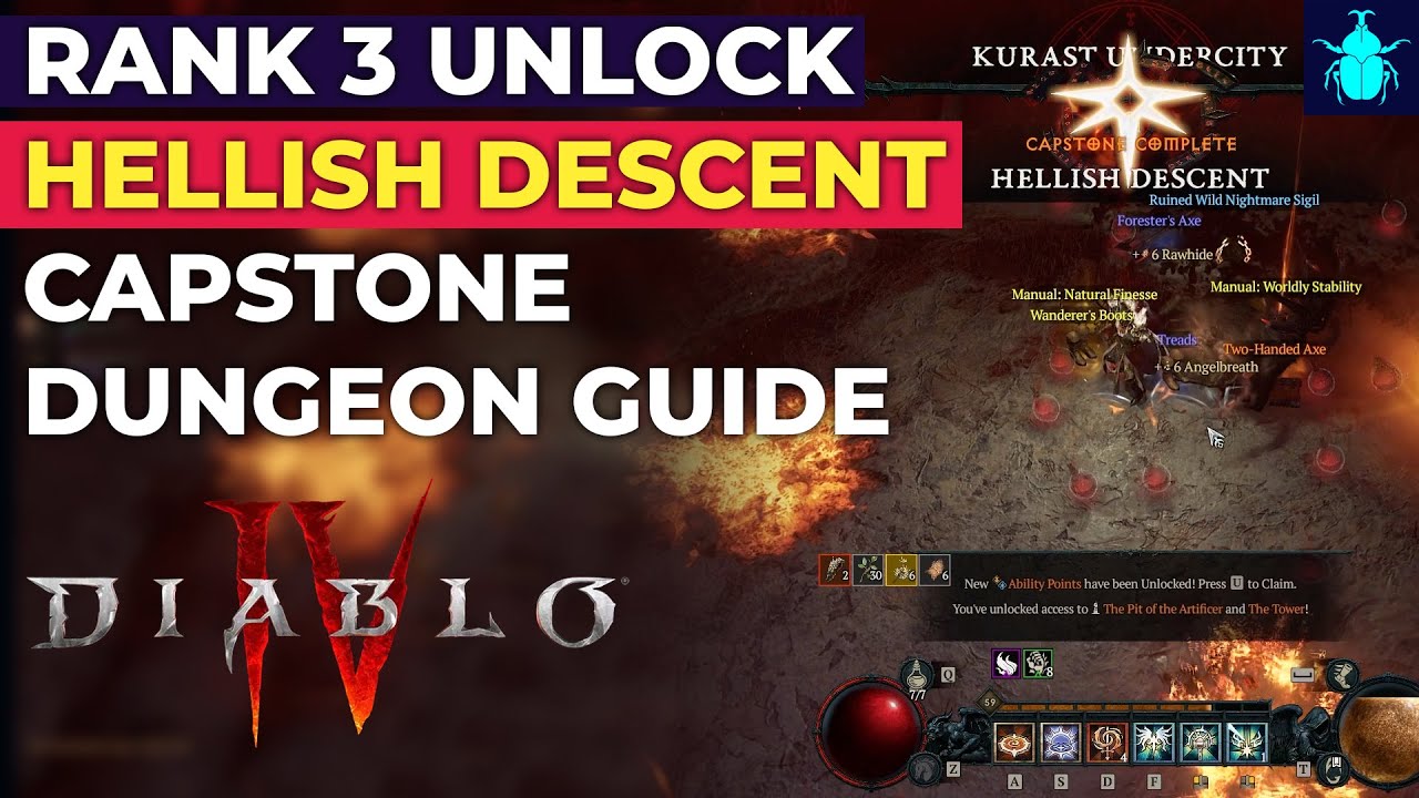 Diablo 4 Hellish Descent Capstone Dungeon Guide Rank 3 Unlock Youtube
