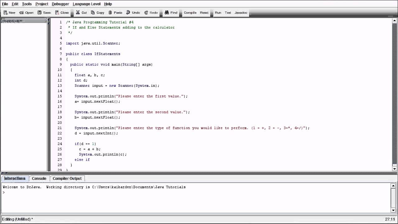 Java Proramming Beginners Tutorial 4 If And Else Statements Youtube