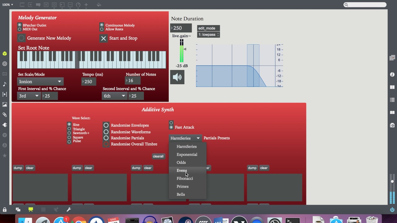 Melody Generator Max Msp Youtube