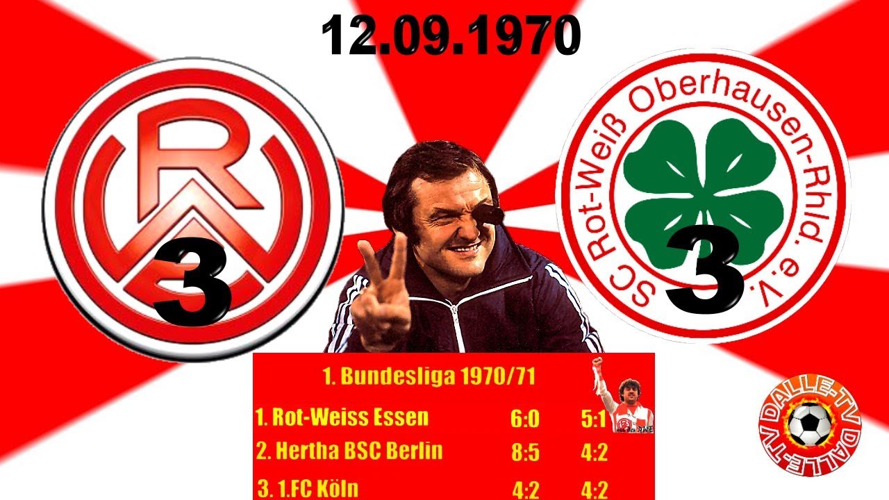 Rot Weiss Essen Rot Weiß Oberhausen 3 3 1970 Youtube