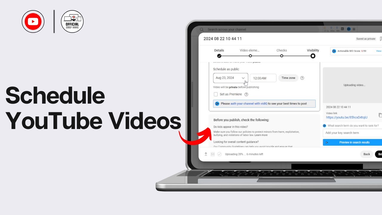 How To Schedule Youtube Videos For Future Publishing 2024 Youtube