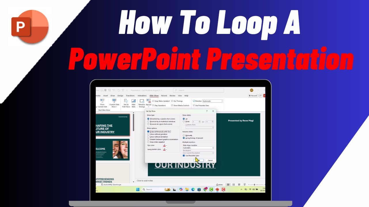 How To Loop A Powerpoint Presentation Youtube