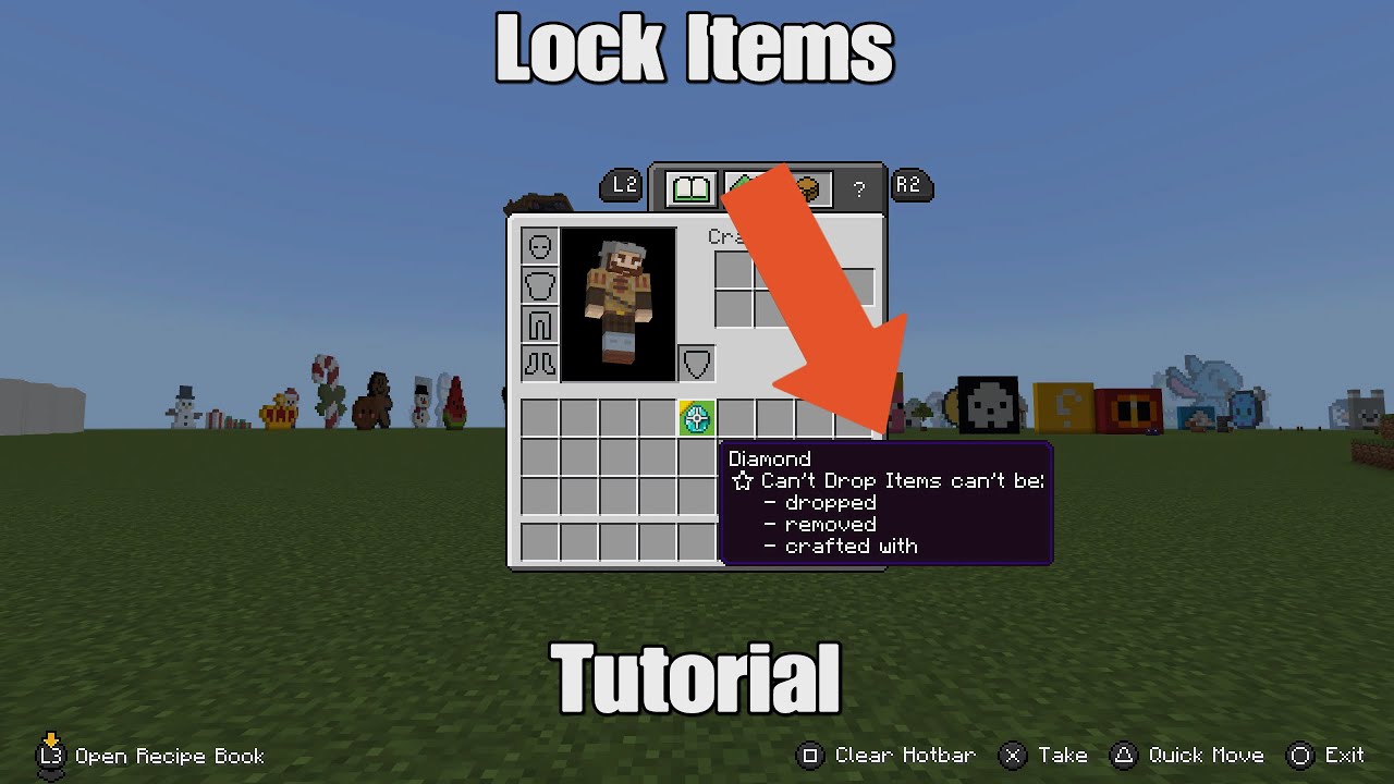 How To Lock Items In Minecraft Youtube