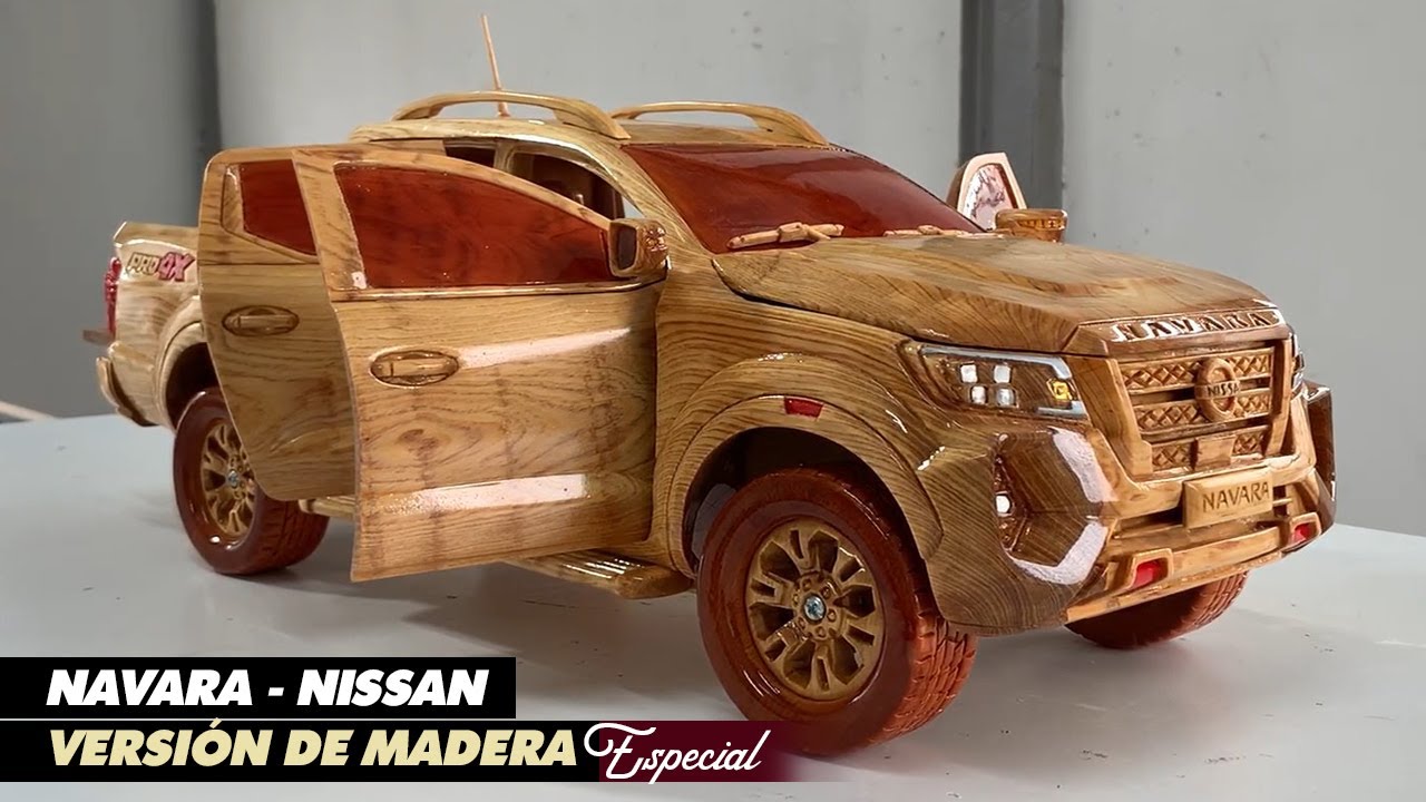 Fabricación De Coches De Madera Artísticos único Con Camionetas