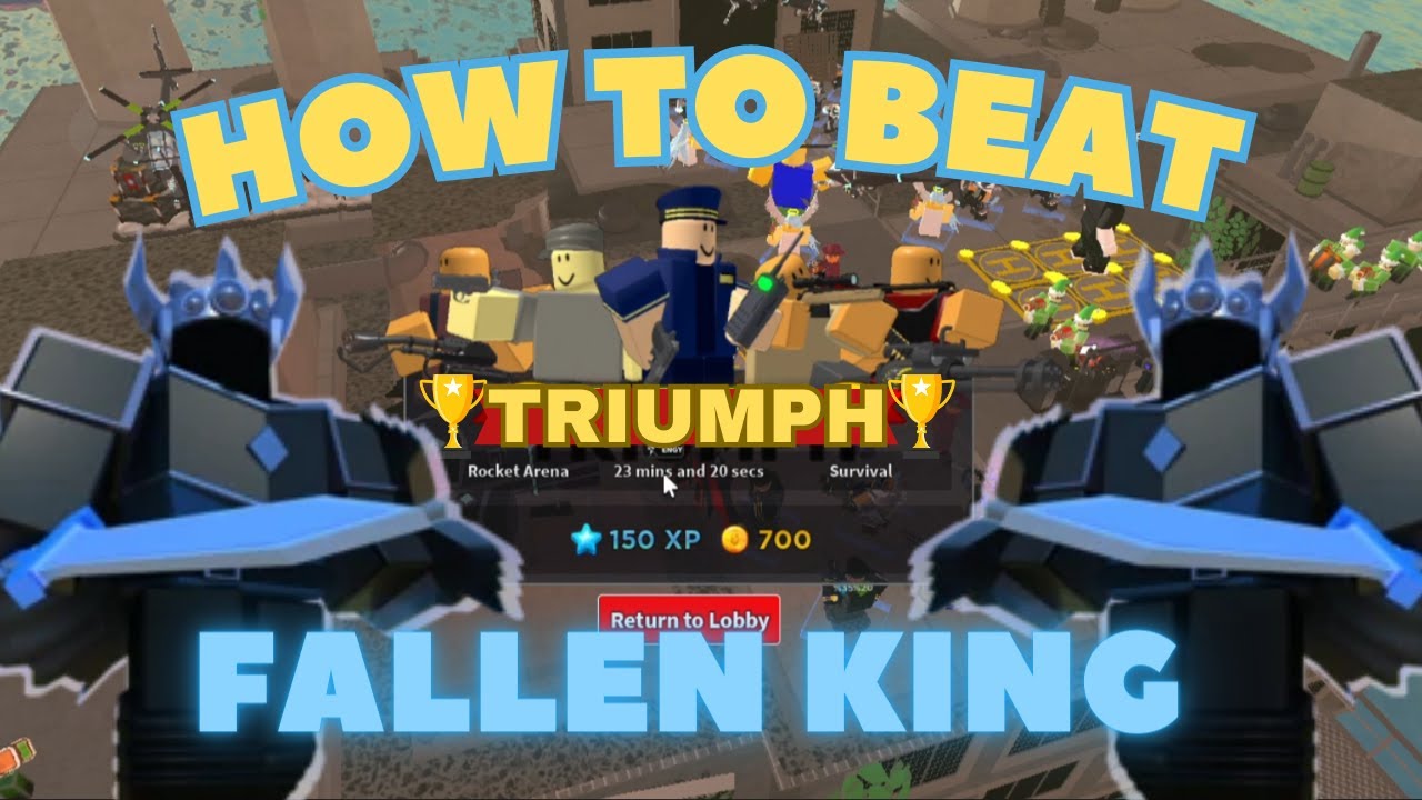 How To Beat Fallen King Tds Roblox Youtube