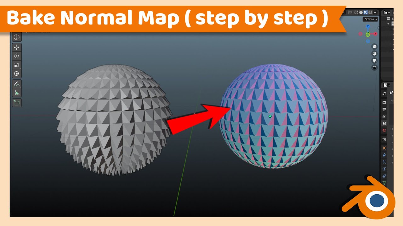 How To Bake Normal Maps Blender Tutorial Youtube