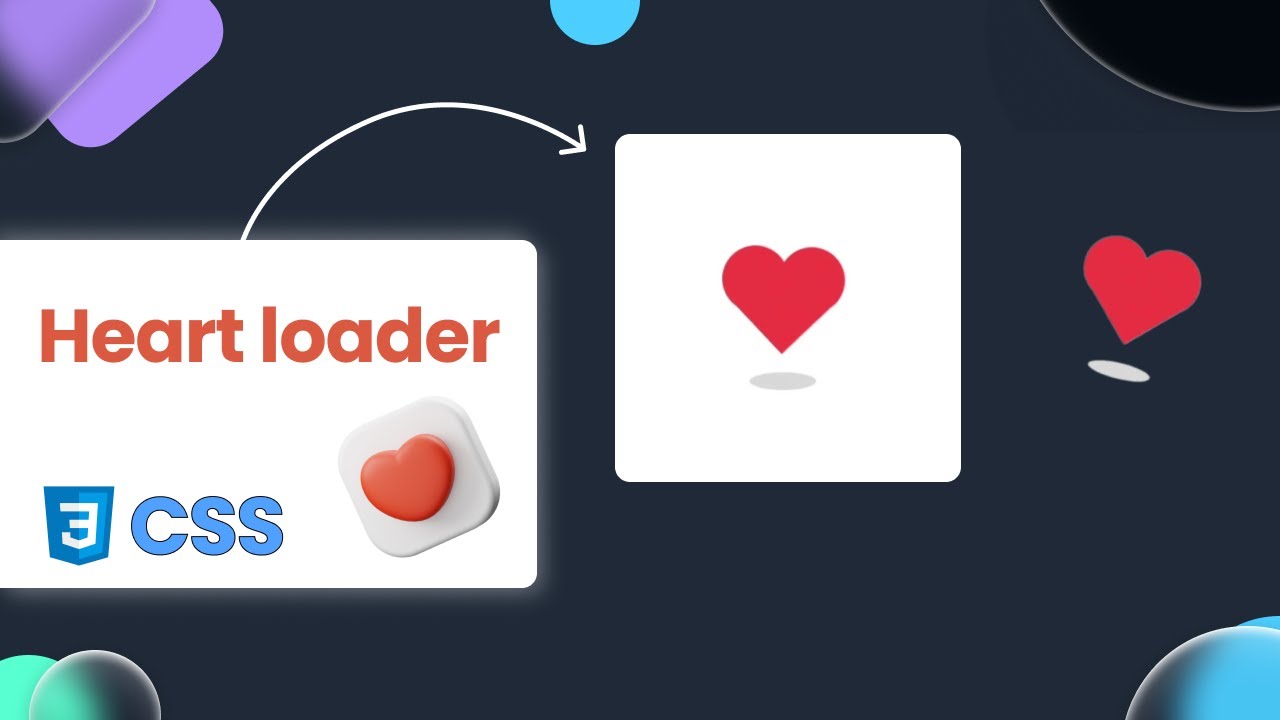 Heart Loader Using Pure Css Html Css Animated Heart Youtube