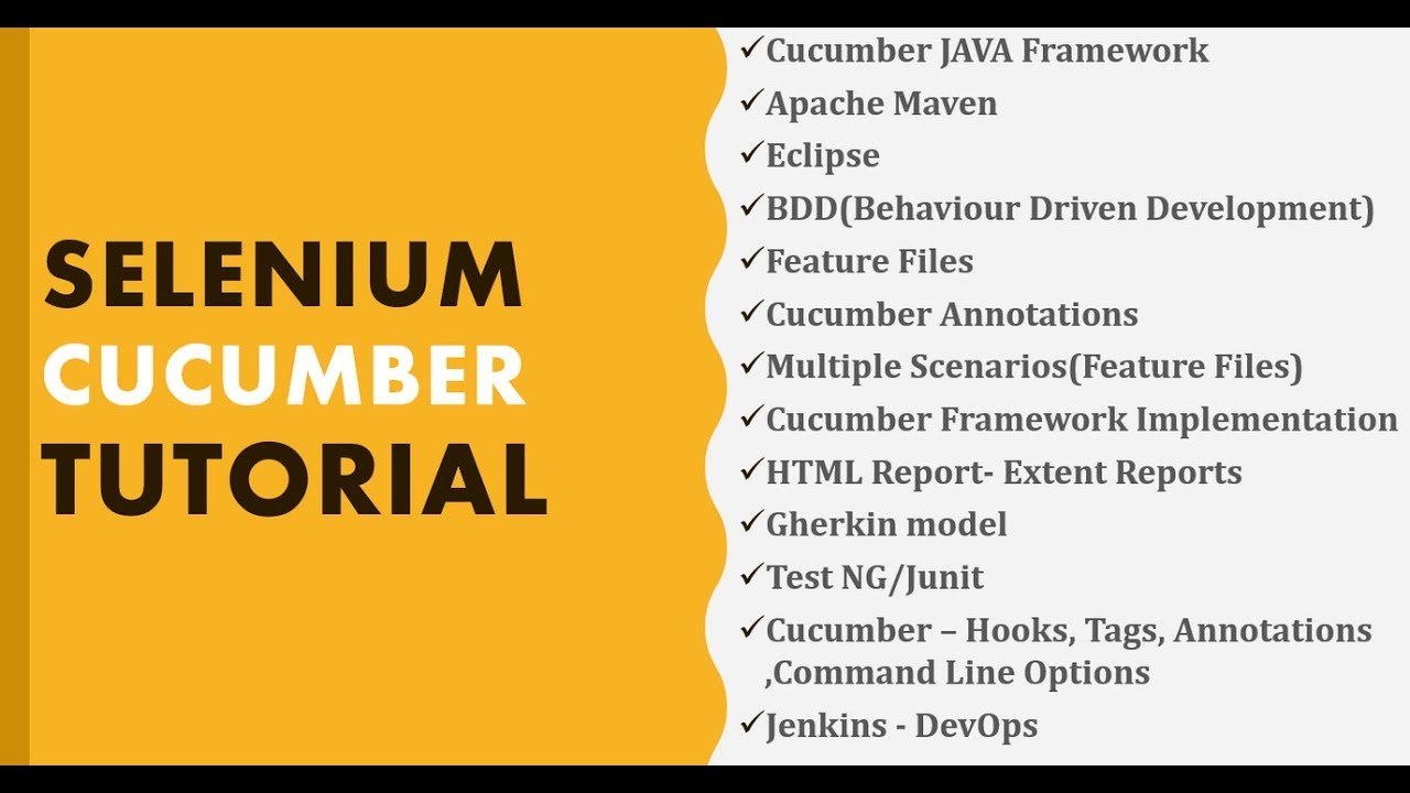 Selenium Cucumber Tutorial Selenium Cucumber Java Tutorial Youtube