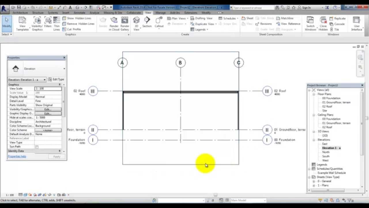 Revit 2014 Steel Frame Structure Part 1 Youtube