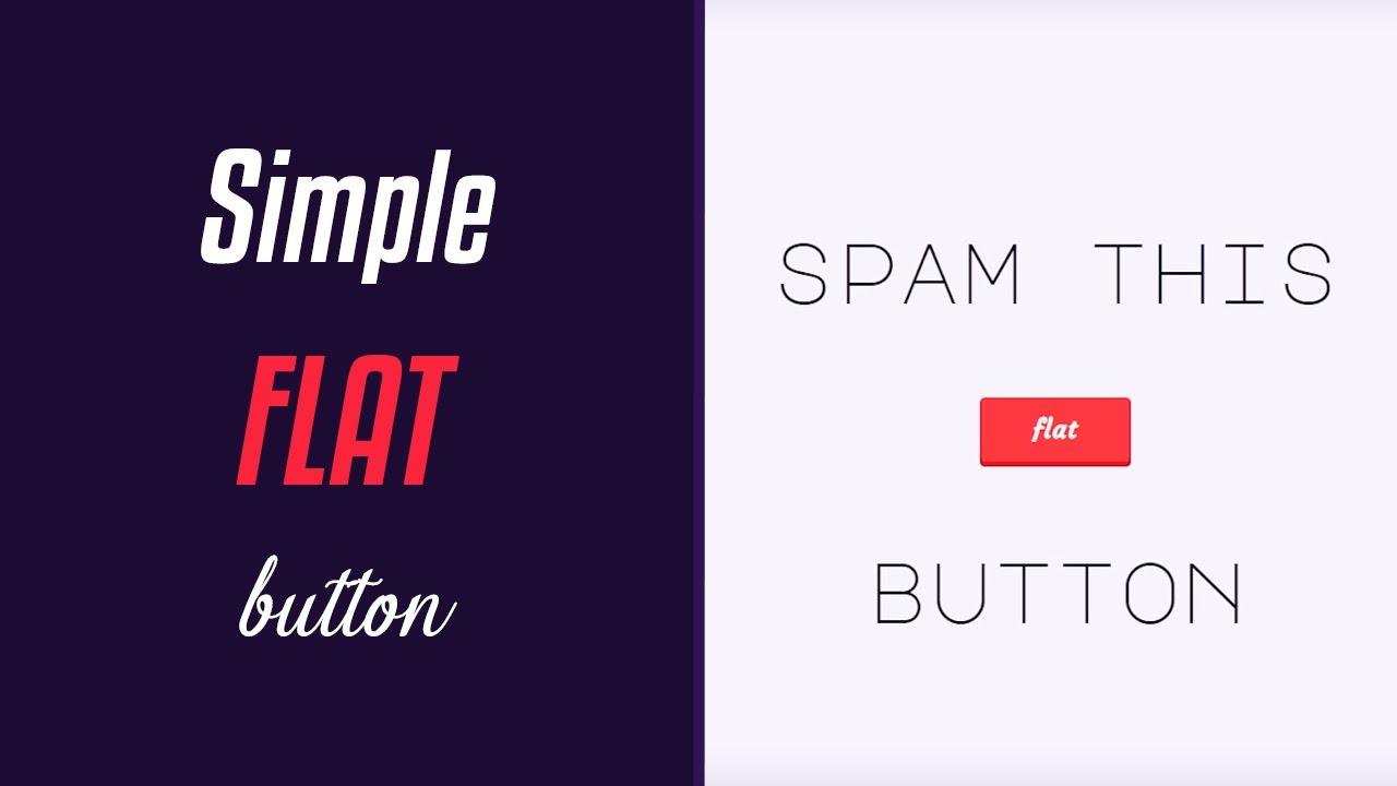 Simple Flat Button Html Css Buttons Series Youtube