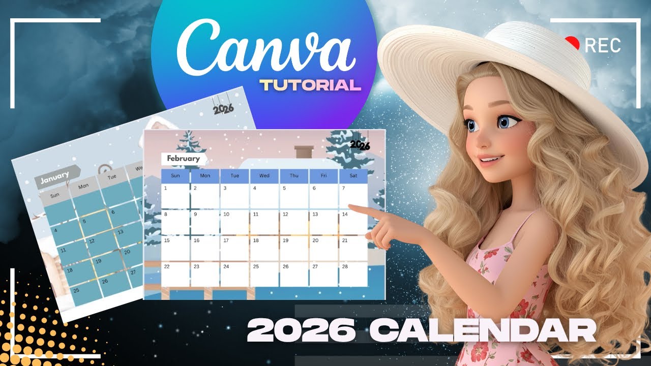 2026 Calendar Canva Tutorial Youtube