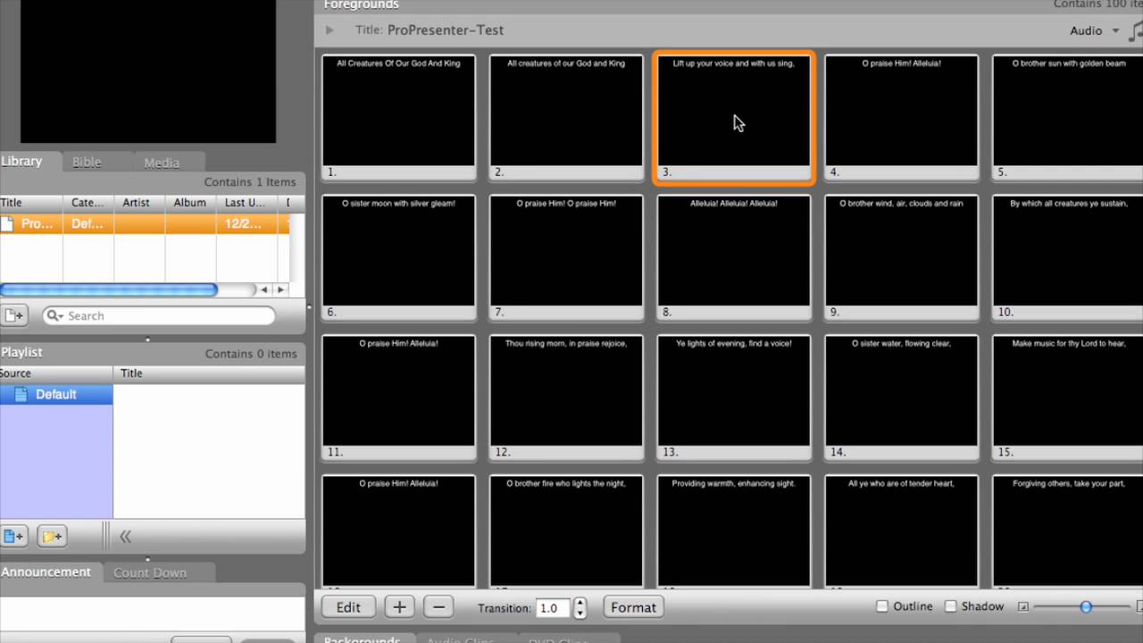 Tutorial Import To Propresenter Youtube