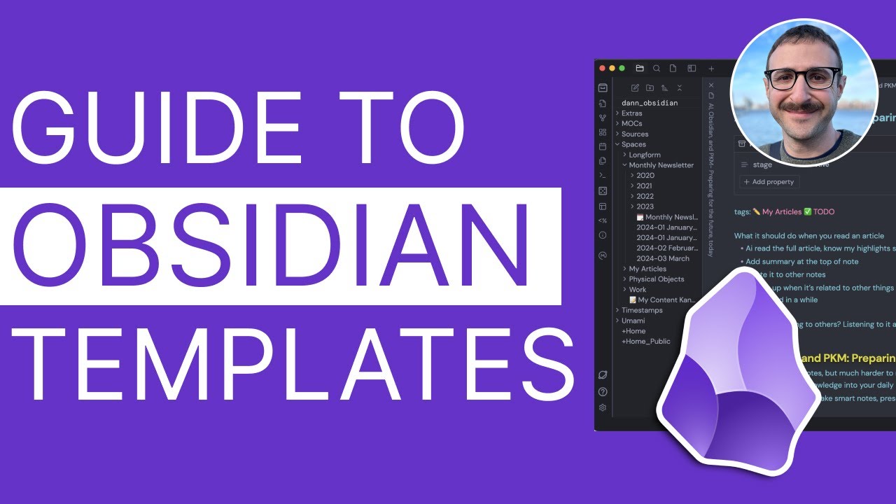 How To Create A Template In Obsidian Beginner S Tutorial Youtube