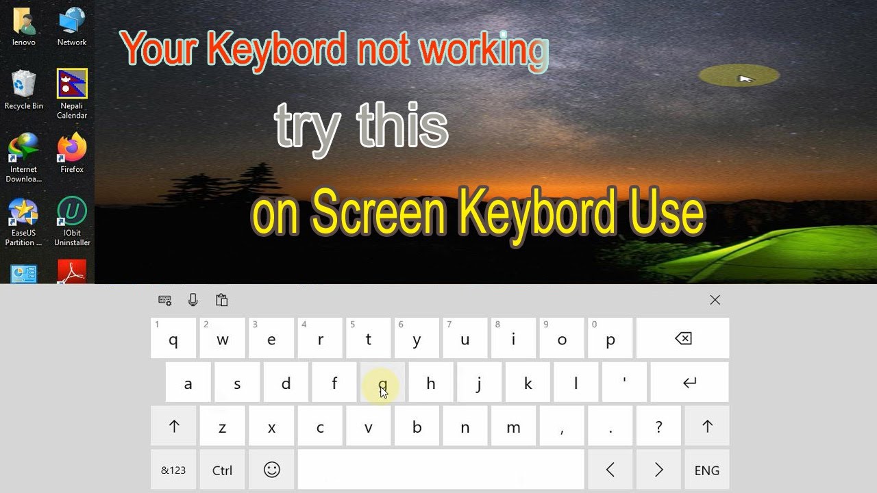 How To Use Touch Keybord Youtube