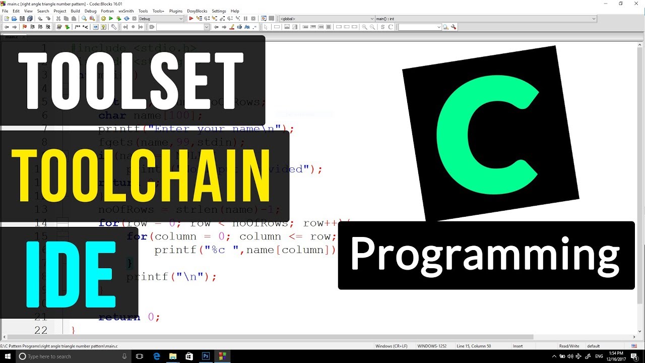 Tool Set Tool Chain And Ide C Programming Video Tutorial Youtube