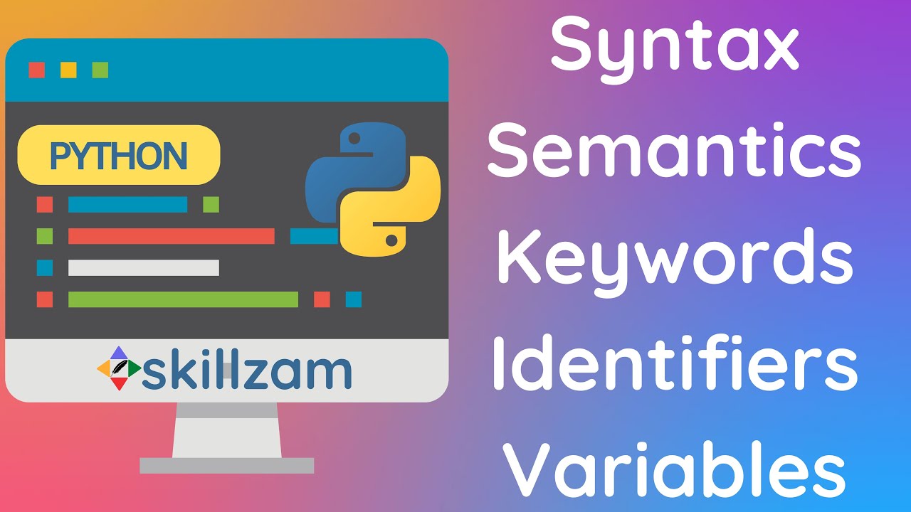 02 Python Keywords Identifiers Variables Youtube