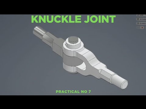 Knuckle Joint Assembly And Exploded View In Inventor Youtube