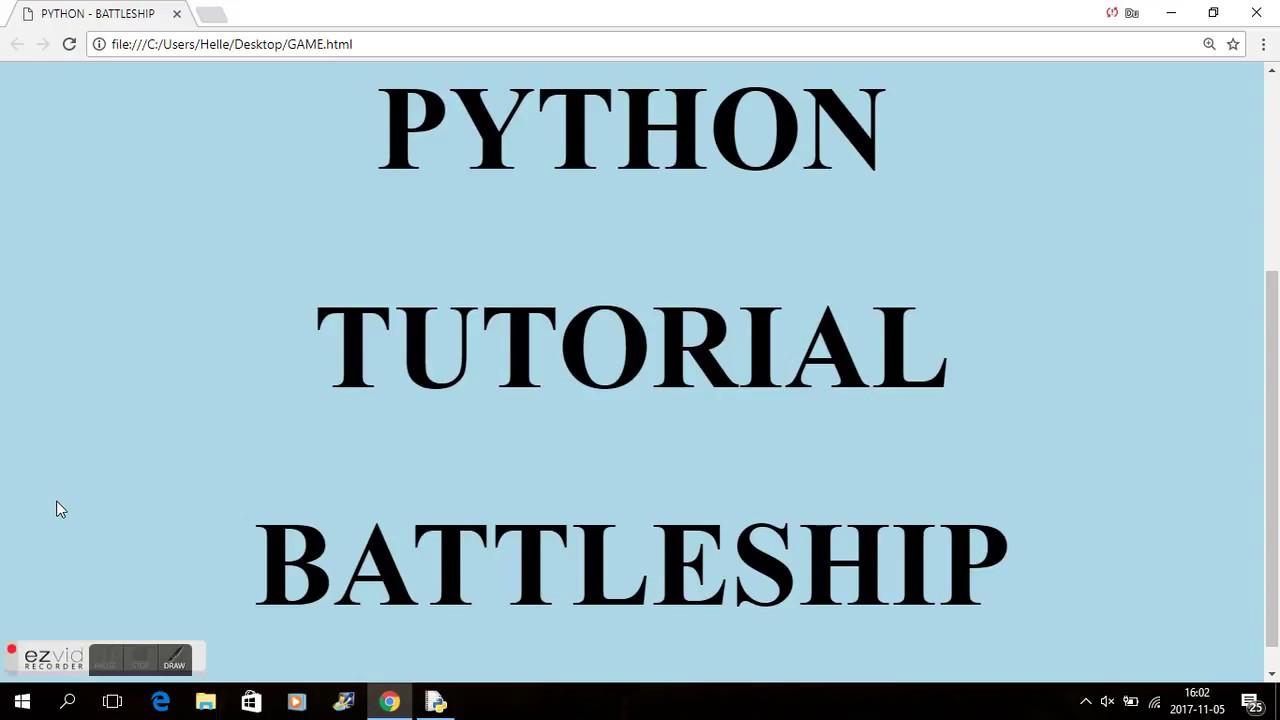 Python Battleship Game Youtube