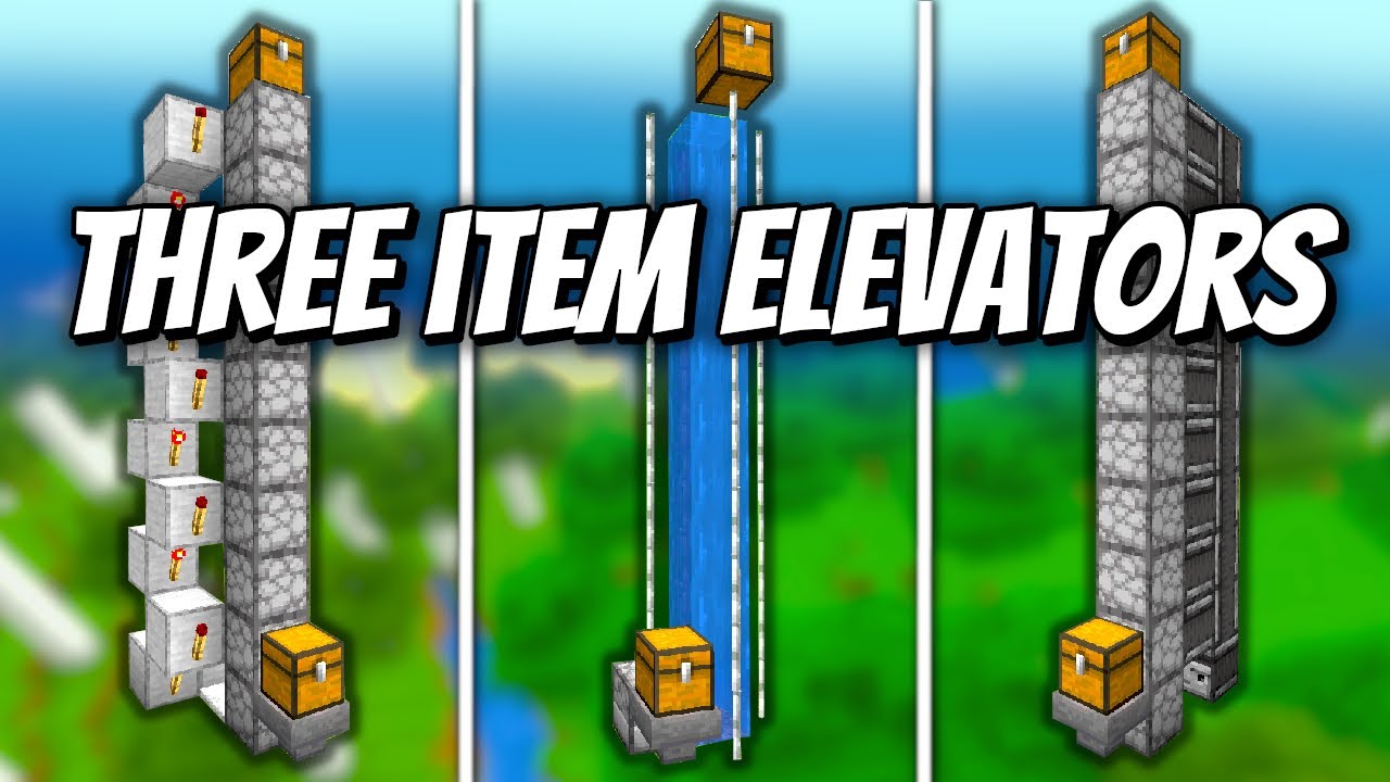 3 Item Elevators Minecraft Tutorial 1 21 Youtube