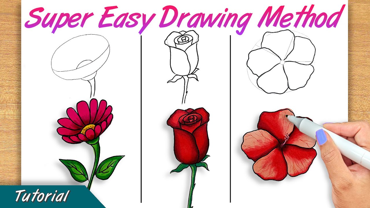 Basic Flower Drawing Step By Step Infoupdate Org