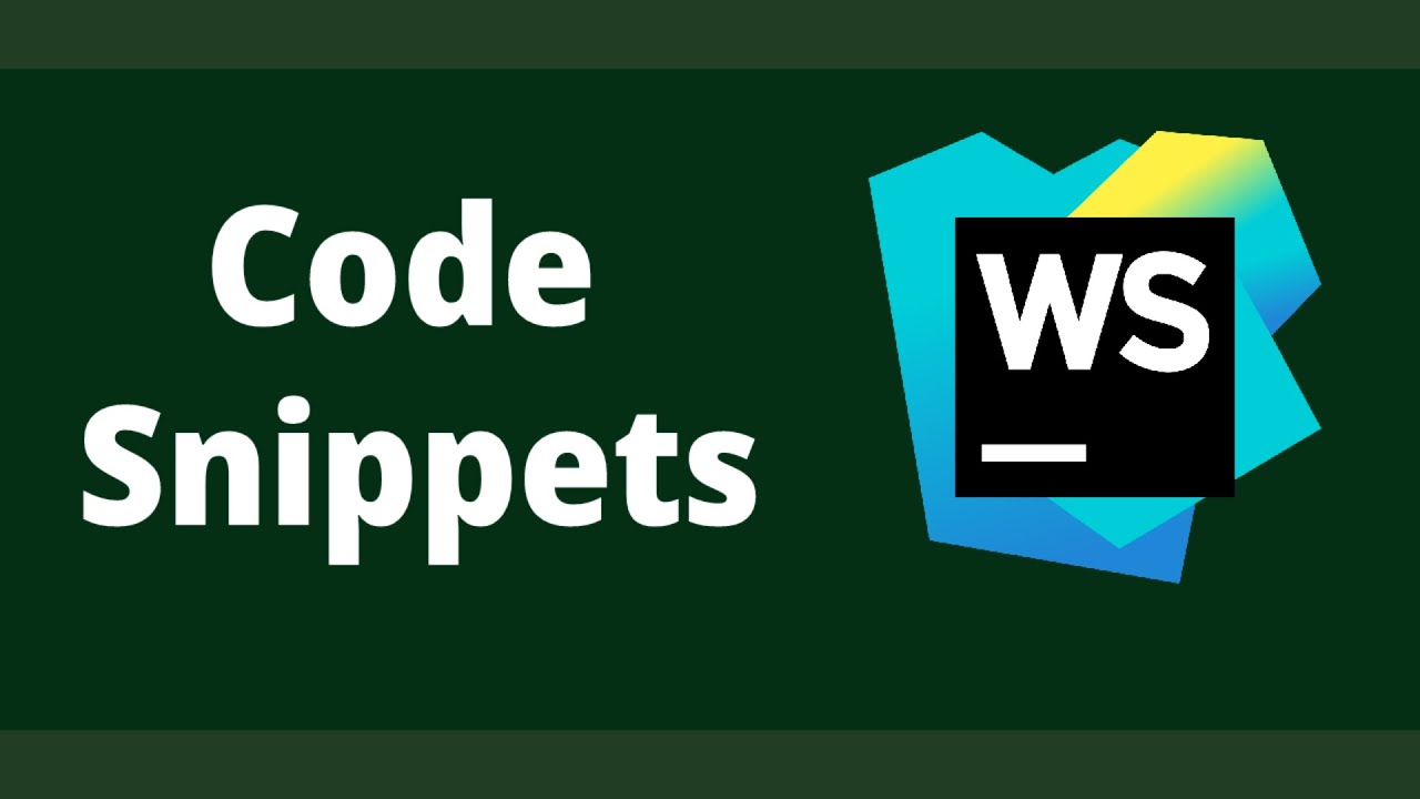 Create Webstorm Custom Code Snippets For High Productivity Web