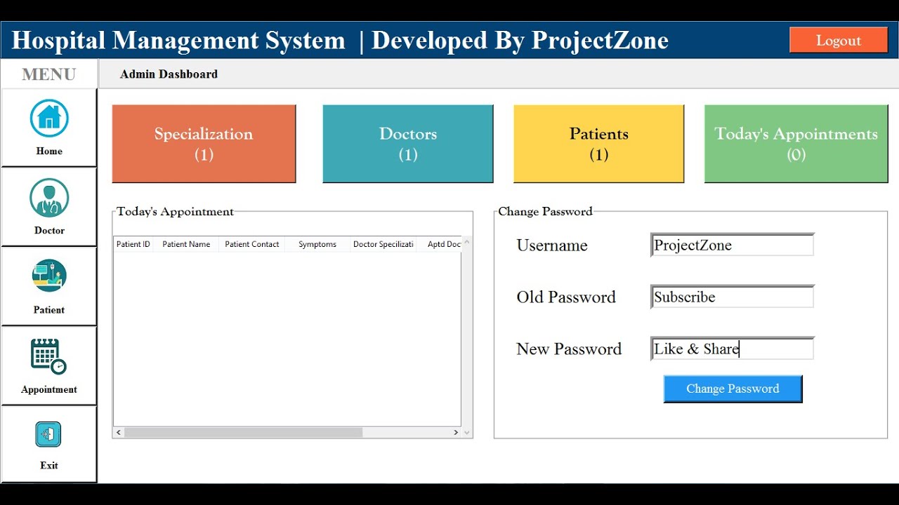 Hospital Management System With Database In Python Complete Project